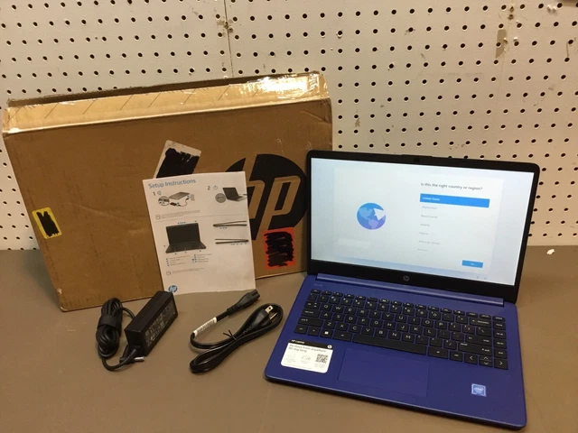 HP LAPTOP 14-DQ0010NR 14" HD Intel Celeron N4120 4GB RAM 64GB eMMC ...