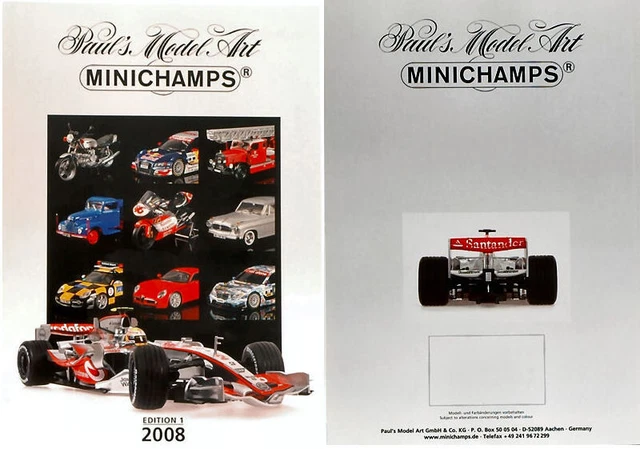 CATALOGUES MAGAZINE BOOK Booklet Model Car diecast Minichamps Catalog p ...