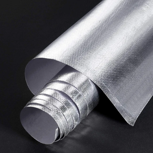 BBTO HEAT REFLECTIVE Sheet Adhesive Backed Aluminized Fiberglass Heat ...