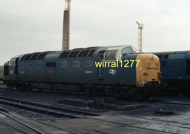 ORIGINAL RAILWAY PHOTOGRAPHIC negative Class 55 55003 at Haymarket £2. ...
