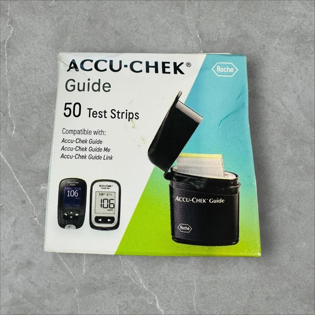 ACCU-CHEK GUIDE TEST Strips 50 Count Sealed 2026 Exp Roche Diabetic ...