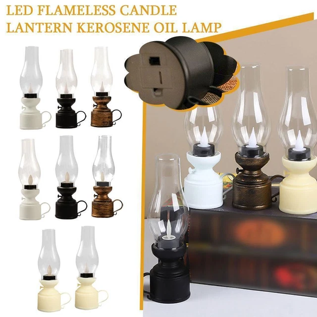LED OIL LAMPS Retro Kerosene Lamp Flameless Oil Lamp Electronic Candle ...