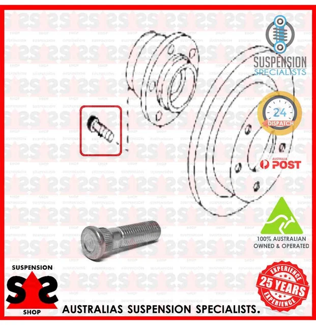 WHEEL STUD SUIT MITSUBISHI Lancer EVO IX (CT9A) LANCER VII (CS_A, CT_A) $26.19 - PicClick AU