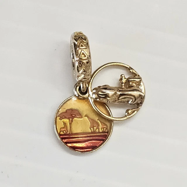 PANDORA SHINE DISNEY SIMBA & MUFASA Lion King Gold Plated Charm 768262 ...