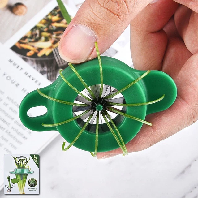 EASY GRIP SCALLION Spring Onion Shredder Slicer Cutter Stainless Steel ...
