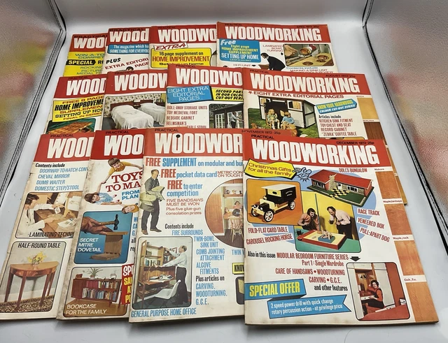 VINTAGE PRACTICAL WOODWORKING Magazine Full Set Of 12 From 1972 EUR 15 ...