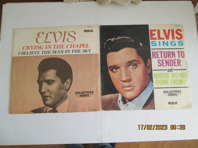 LOT DE 2 French Sp Vinyl 45T Original (7") / Elvis Presley EUR 7,50 ...