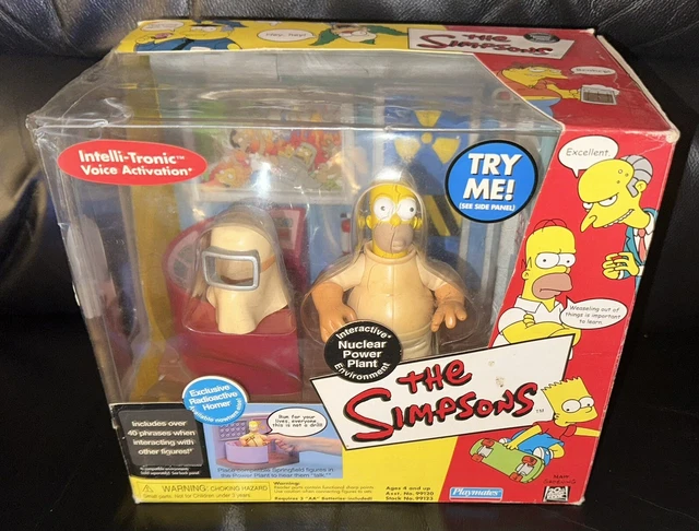 THE SIMPSONS WOS Playset Nuclear Power Plant Interactive Figure Homer ...
