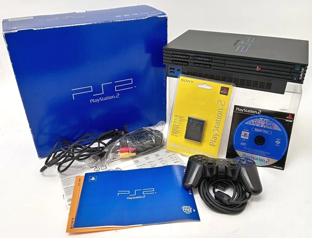 SONY PLAYSTATION 2 Gaming Console w/ Controller Memory Card & Demo Disc ...