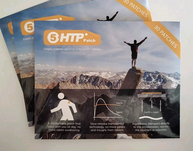 5HTP PATCH+ 30 Patches. Mood & Sleep. Slow Release Transdermal Patch. £ ...