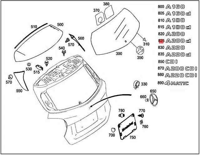 GENUINE MERCEDES W176 A-CLASS W176 Model plate 1768172100 $106.35 ...