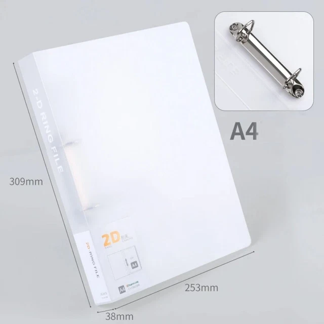 D-SHAPED BINDER FILE Folder 2 Holes Lever Arch File Transparent Folder ...