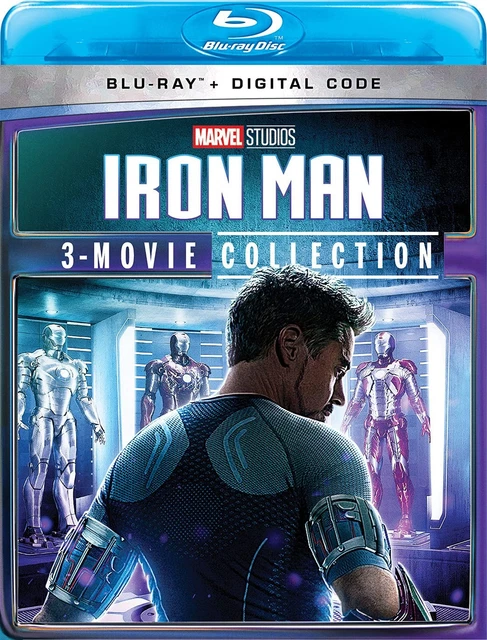IRON MAN 3-MOVIE COLLECTION (Blu-ray) Robert Downey Jr. Gwyneth Paltrow ...
