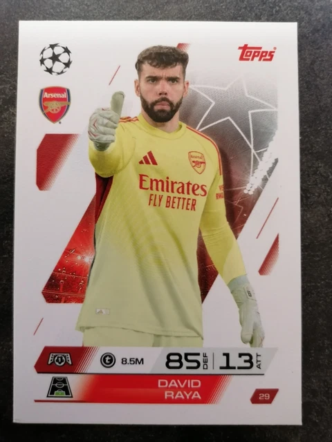 TOPPS MATCH ATTAX Champions League 2025-26 Nr. 29 David Raya Arsenal FC ...