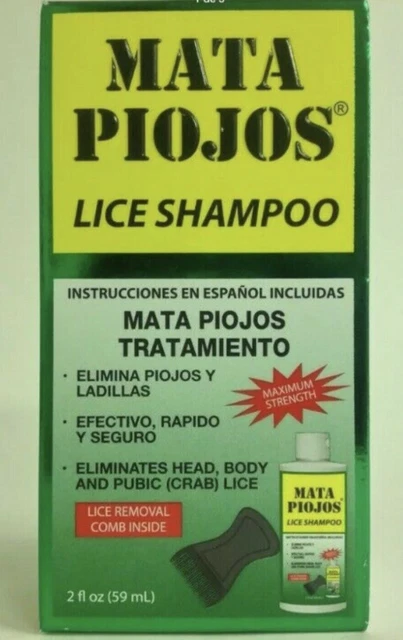MATA PIOJOS MEDICATED LICE TREATMENT SHAMPOO, 2 FL. OZ. Exp. December ...