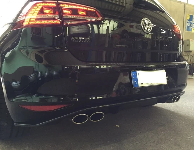 SPORTS EXHAUST + rear diffuser for VW Golf 7 GTD sport & sound package ...