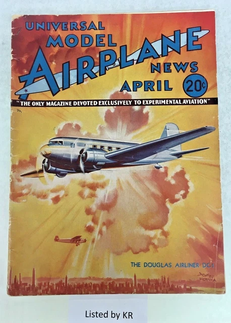 UNIVERSAL MODEL AIRPLANE Magazine April 1934 £11.83 - PicClick UK