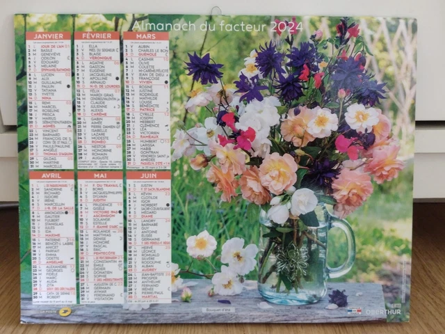 CALENDRIER LA POSTE 2024. Almanach du Facteur. Fleurs EUR 4,00 ...