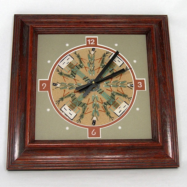 NATIVE AMERICAN NAVAJO Sandpainting Art Wall Clock by Diane Thomas $24. ...