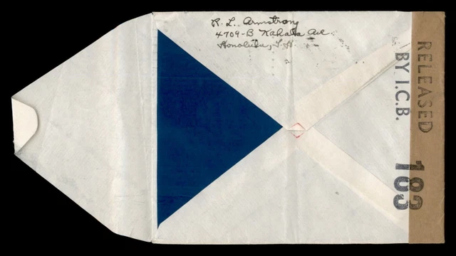 DR WHO 1942 CLIPPER AIRMAIL HONOLULU HAWAII WWII CENSORED TO NY w26439 ...