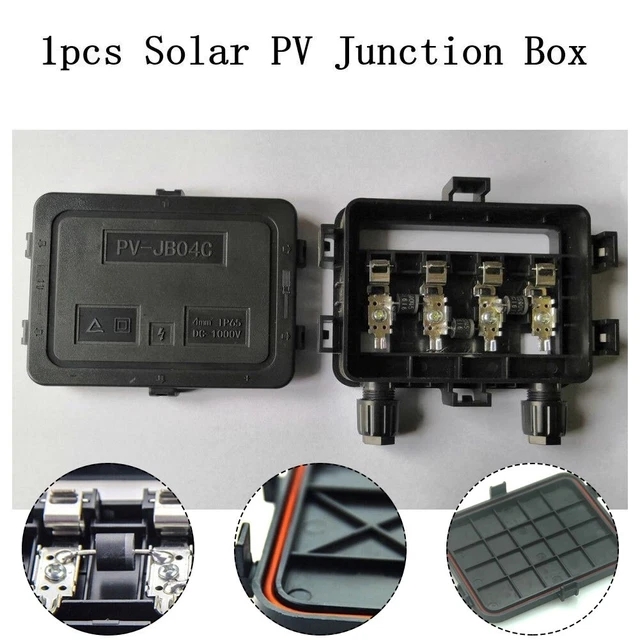 SOLAR PV JUNCTION Solar PV Junction Box Solar Panel Junction Box Wire Connectors £11.74 ...