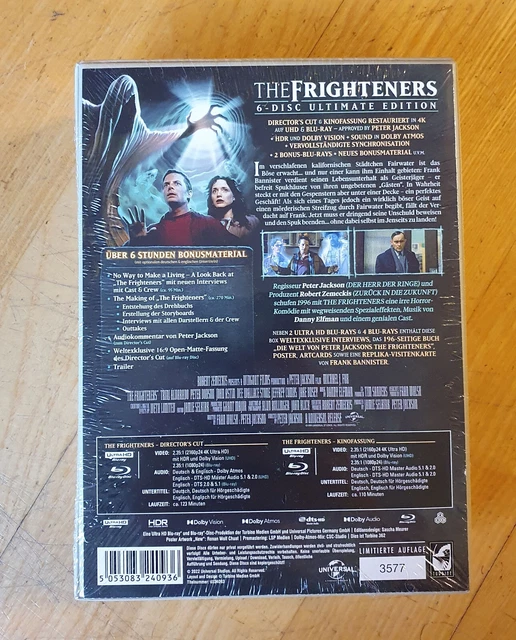THE FRIGHTENERS REPLACEMENT Disc 4K Blu-Ray Turbine Ultimate Deutsch ...