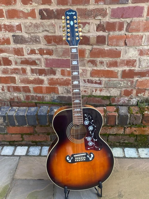EPIPHONE EJ212 VS, EJ-200 12 string jumbo. Made in 1995, Korea EUR 505 ...