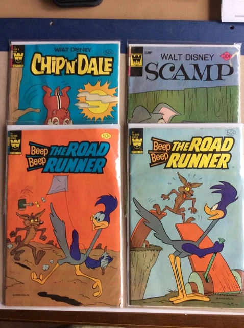 WALT DISNEY’S SCAMP, Chip’N’Dale, and The Road Runner Comic Books by ...