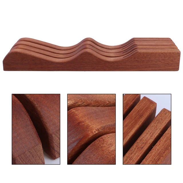 WOODEN CUTLERY BLOCK Block Organizer Tray Block Organizer Holder £42.89 ...