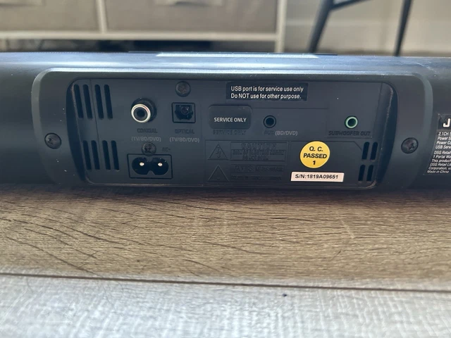 JVC TH-D337B 2.1 Channel Sound Bar with Wired Subwoofer and Remote £37. ...