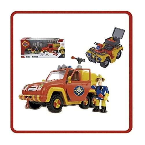 FIREMAN SAM VEHICLE Playset Venus Fire Truck and Mercury Quad Bike with ...