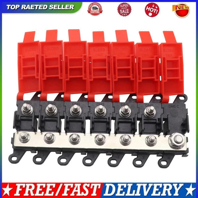 3/4/5/6 WAY MULTI-POLE Fuse Block 200A High-Power Fuse Box for RV Car ...