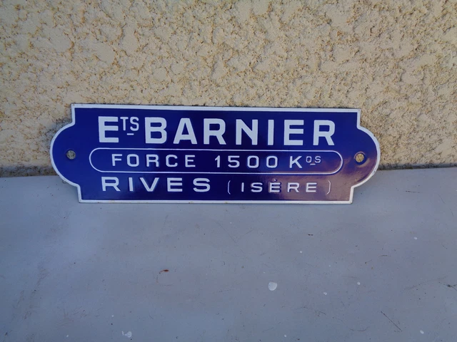 PLAQUE ÉMAILLÉE ANCIENNE publicitaire RIVES isére atelier usine design loft EUR 59,00 - PicClick FR