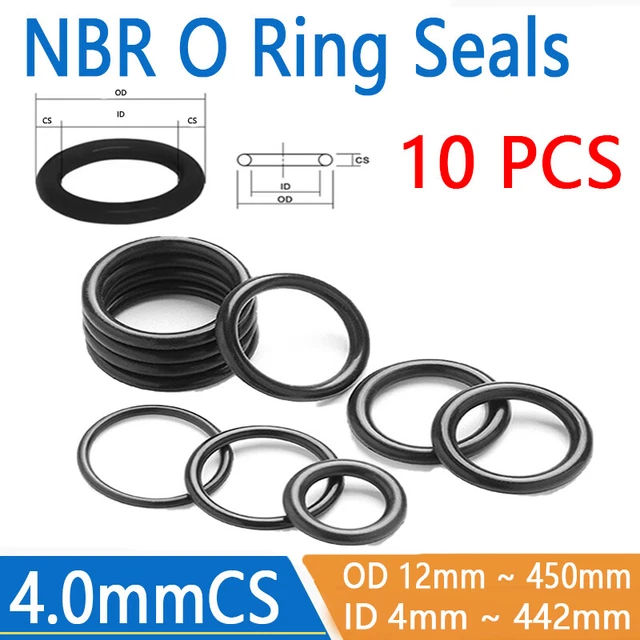 4MM CROSS SECTION O-Rings Nitrile (NBR) Rubber Metric Oring Seals 4mm ...