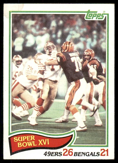 1982 D SUPER Bowl XVI #9 qualité moyenne à basse 49ers de San Francisco ...