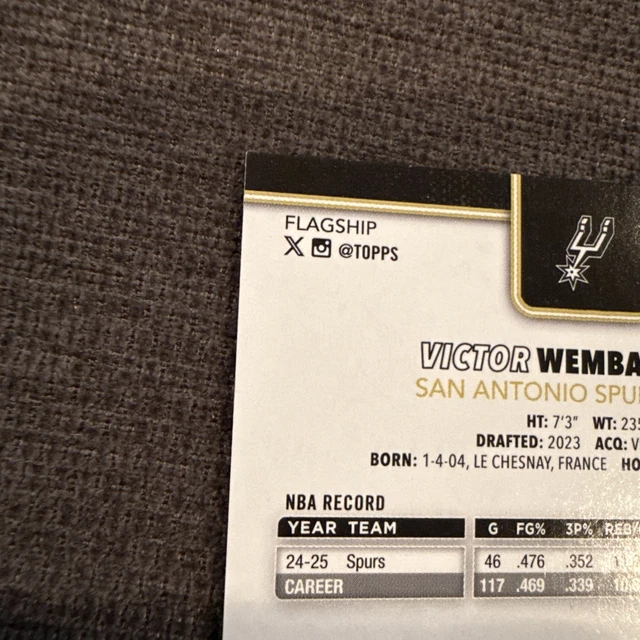 2025-26 TOPPS BASKETBALL Black Friday Victor Wembanyama Blackout #195 ...