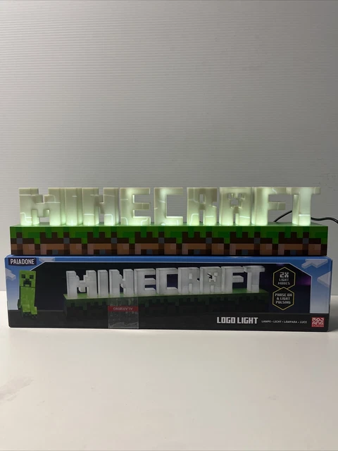 MINECRAFT LOGO LIGHT Officially Licensed Paladone light modes £22.50 ...