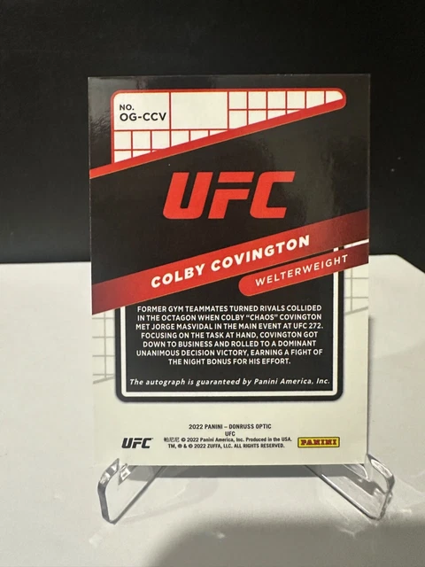2022 PANINI DONRUSS Optic Colby Covington Opta-graph Autograph Card UFC ...