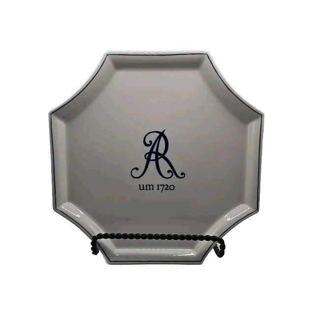 20TH CENTURY MEISSEN Porcelain Early Mark Decor Tray Liquor Blue Cross ...