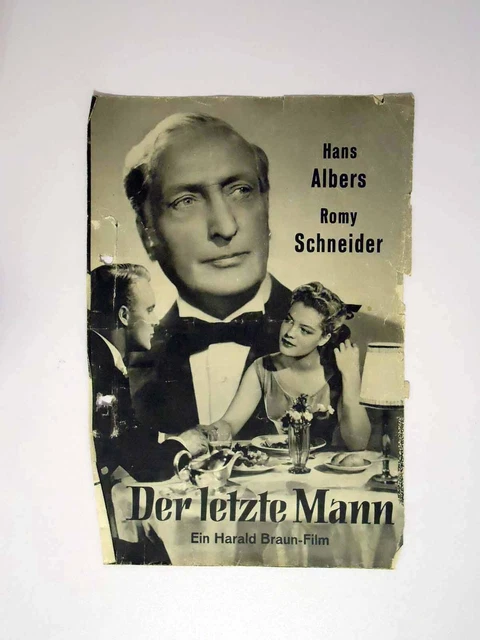DER LETZTE MANN - Hans Albers - Romy Schneider - Harald Braun - Presseinfo EUR 14,00 - PicClick FR