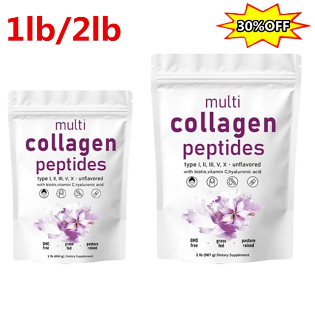MULTI COLLAGEN PEPTIDES Powder-Hydrolyzed Protein Peptides (Type I,II ...