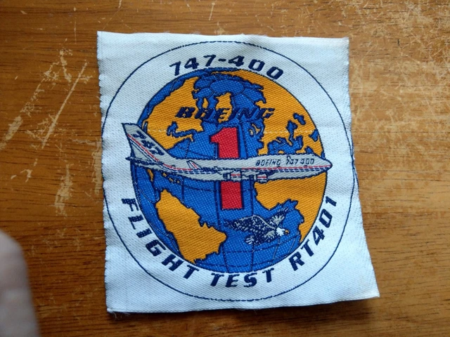 VINTAGE ORIGINAL 80'S Boeing 747 Test Flight Sew On Patch, Unused Rare ...