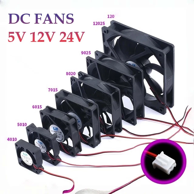 DC FANS 5V 12V 24V Cooling Computer Case Fan CPU PC Case Heatsink 40mm ...