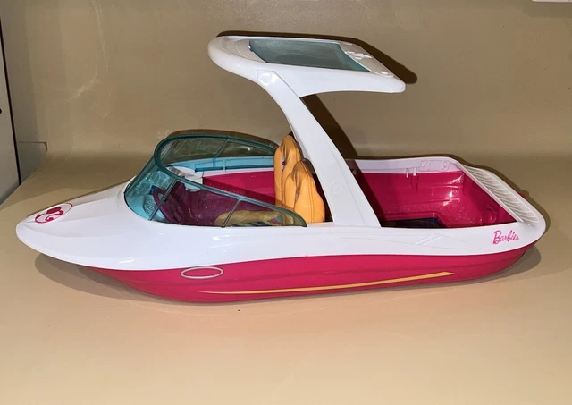 BARBIE BOAT DOLPHIN Magic Ocean View Mattel 2016 Speed Boat 17” Long ...