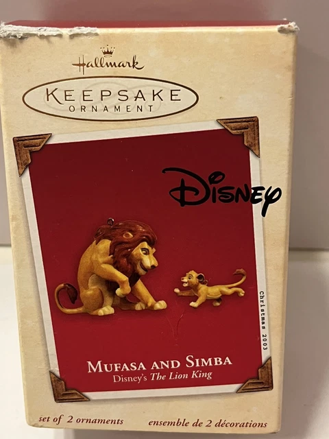MUFASA & SIMBA Disney's The Lion King Hallmark Keepsake Ornament Box ...