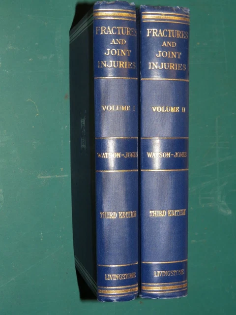 FRACTURES AND JOINT injuries R. WATSON-JONES 2 vol. 1946 en anglais EUR ...