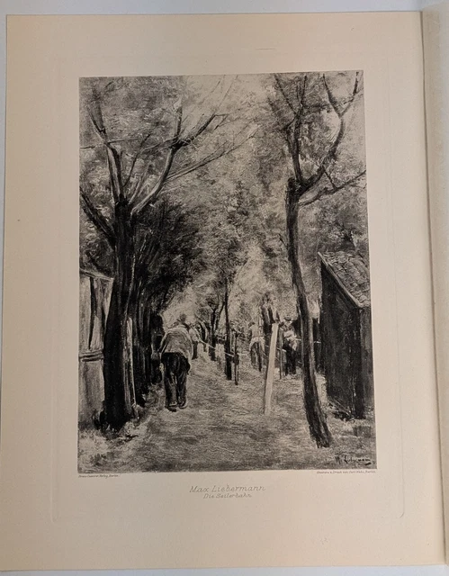 PHOTOGRAVÜRE: DIE SEILBAHN, Max Liebermann, Grafik, 1917, Cassierer ...