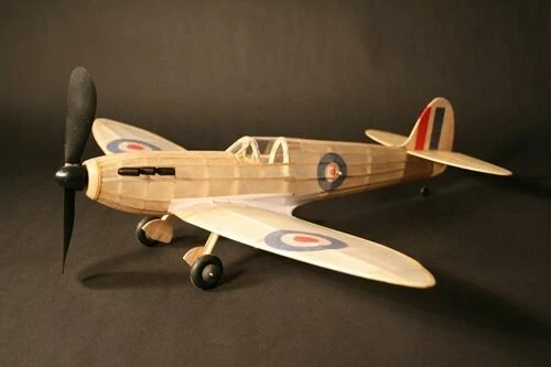 SPITFIRE VINTAGE MODEL Plane - Rubber Powered Balsa Wood Aircraft ...