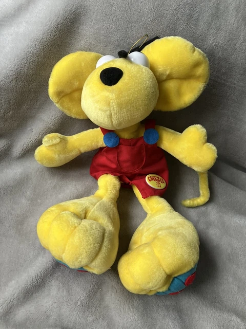 PMS LONDON CHEEZEE Yellow Mouse Wearing Red Dungarees Mascot Soft Plush ...
