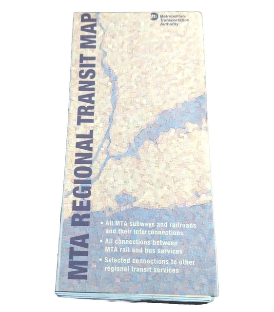 VINTAGE MTA REGIONAL Transit Guide Map NYC New York City LIRR Railroad ...